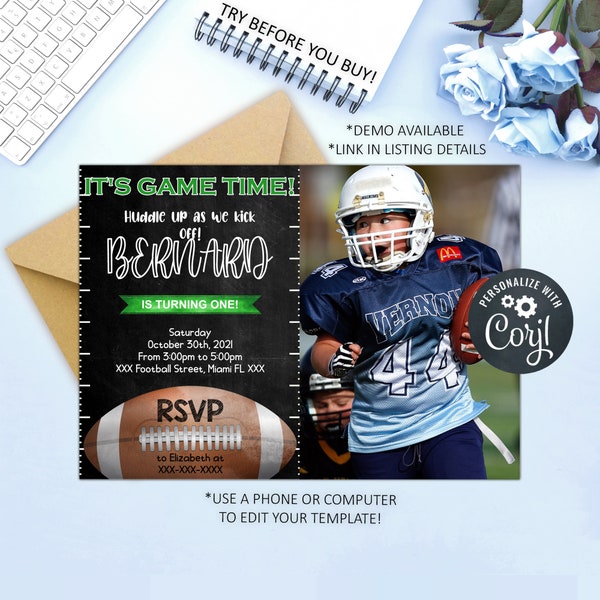Football Invitation - Etsy