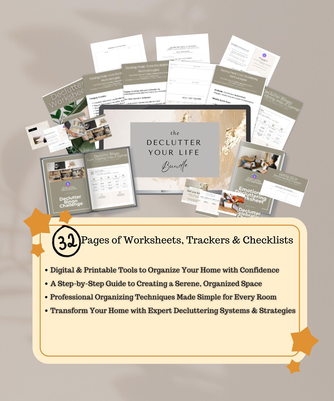 Declutter Workbook | Declutter Worksheets | PDF Planner | Minimalist ...