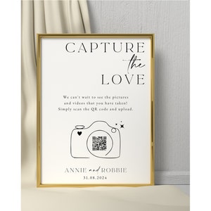 Wedding Photo QR Code Sign, Guest Upload Gallery (A4/A5 Print) - Etsy