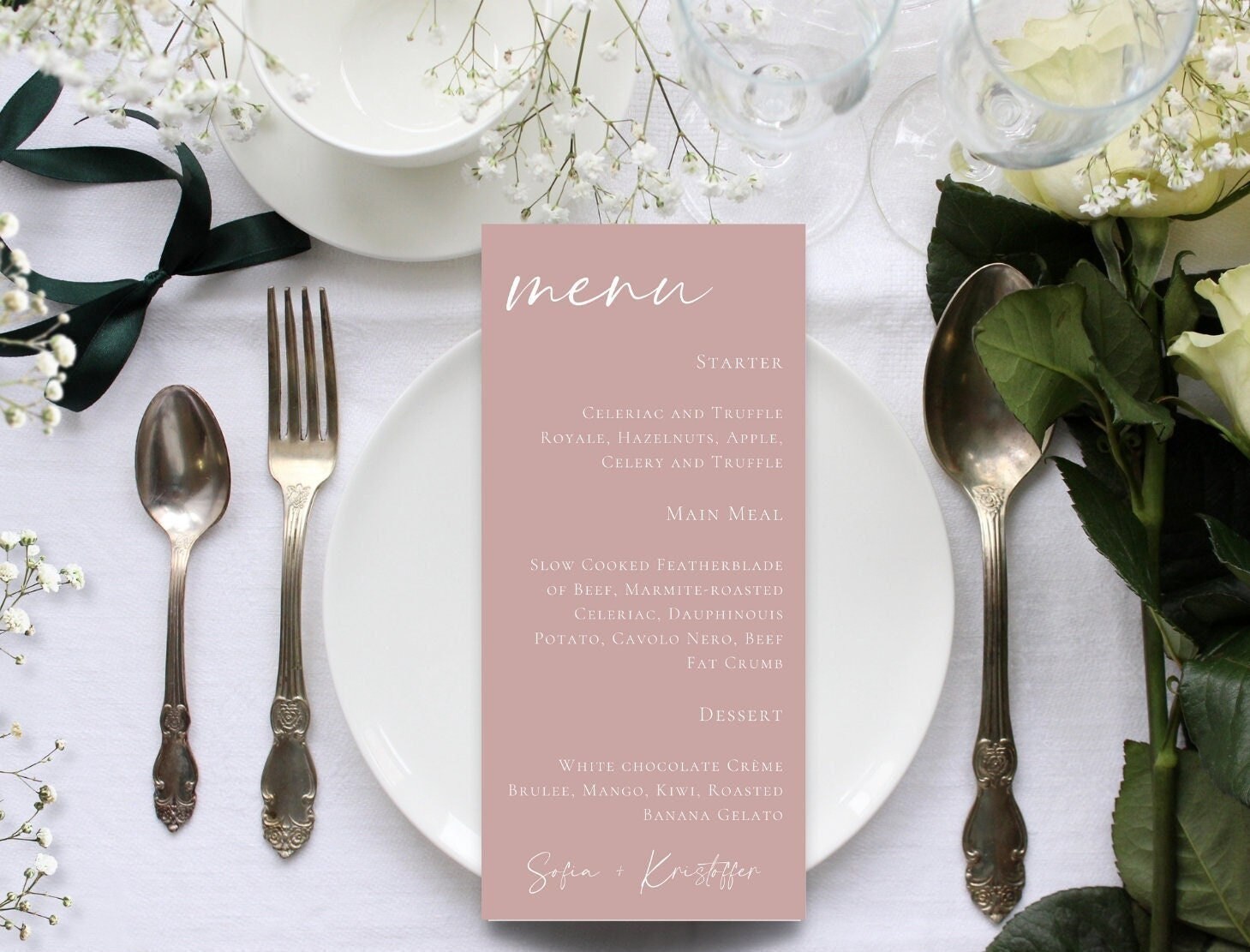 Dusky Pink Wedding Menu Blush Pink Menu Cards Pink Wedding - Etsy UK