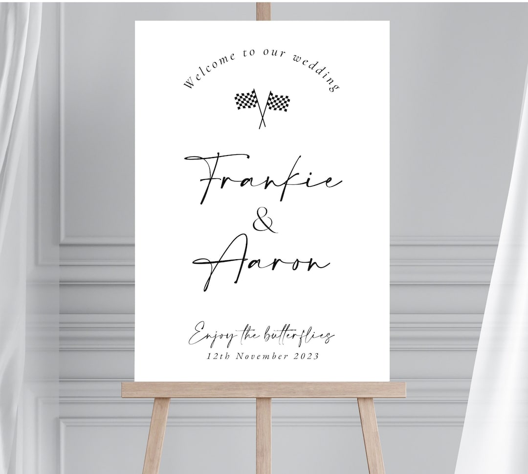 F1 RACETRACK THEMED Wedding Welcome Sign Grand Prix Wedding - Etsy