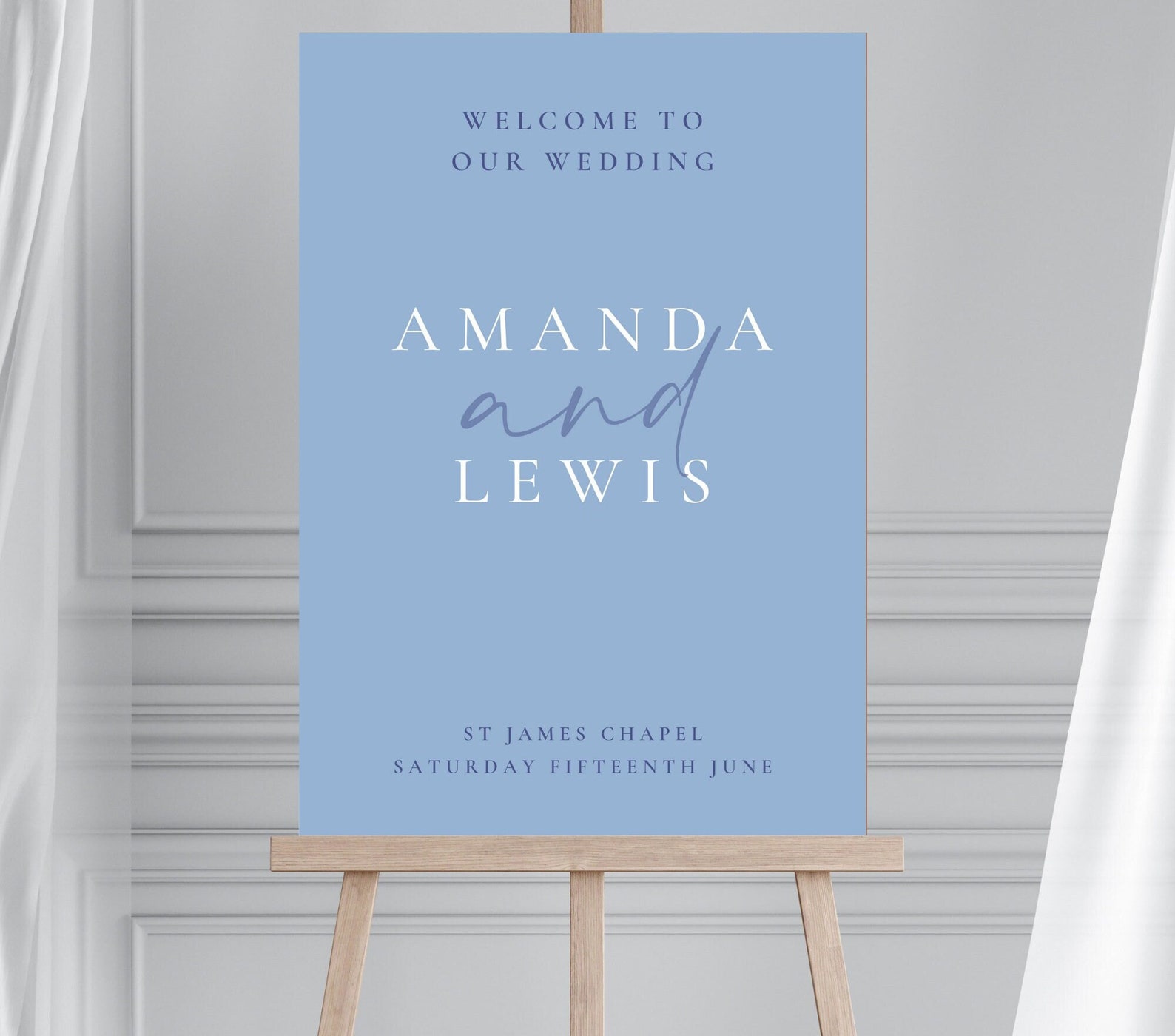 Powder Blue Wedding Welcome Sign Baby Blue Wedding Sign - Etsy