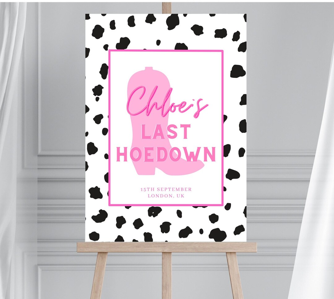 PERSONALISED DIGITAL Last Rodeo Hoedown Bridal Shower Welcome Sign ...