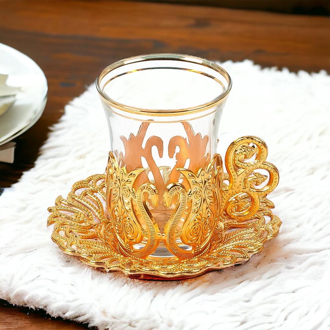 Turkish Tea Coffee Cup Set With Saucer - Etsy