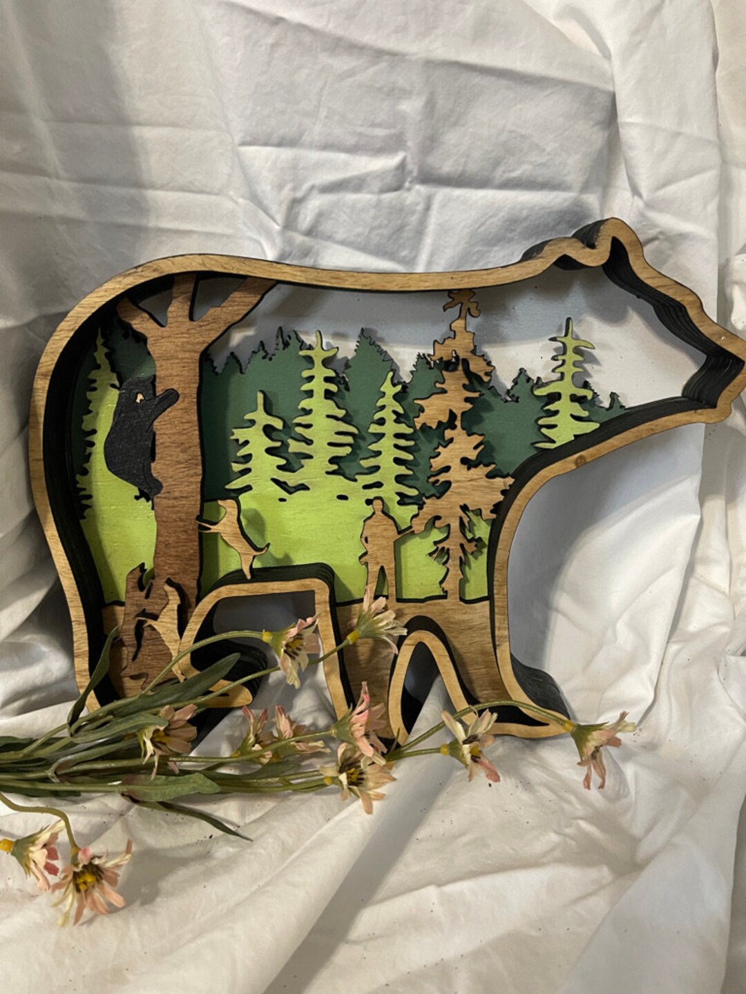 Custom Made Layered Bear Sign - Etsy