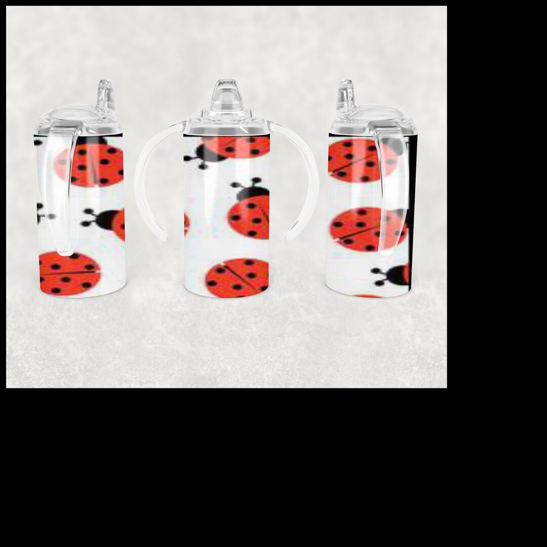 Lady Bug Sippy Cup With Two Lids, One Sippy Lid, One Toddler Lid. - Etsy