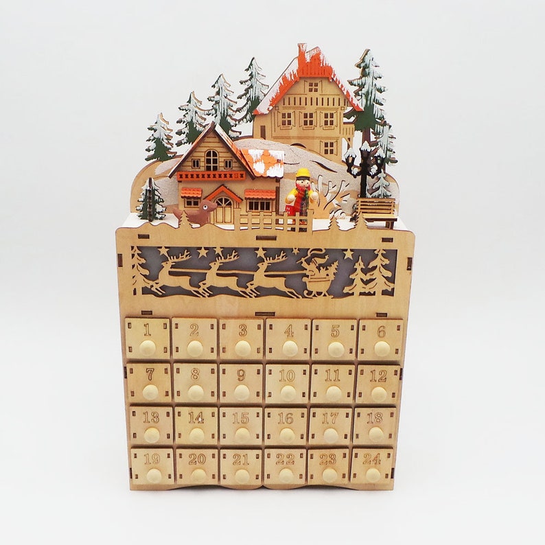 Calendario dell'Avvento in legno - Etsy Italia