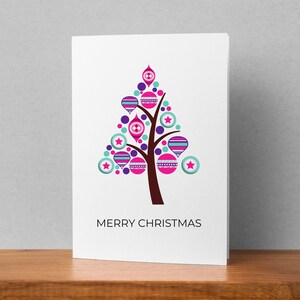 Merry Christmas Tree Card | Holiday Season Card - Etsy