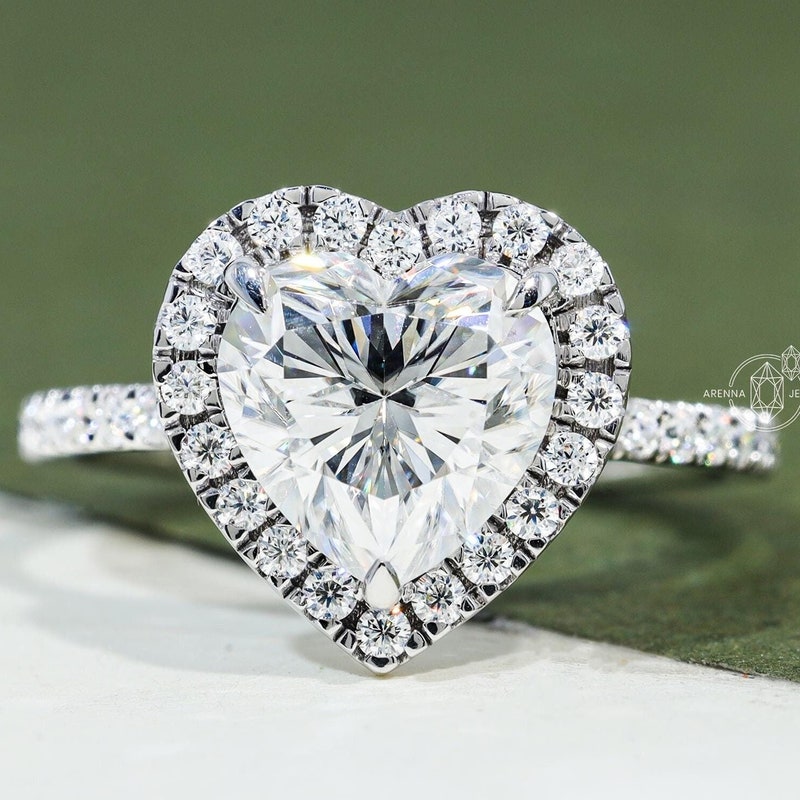 Heart Wedding Rings - Etsy