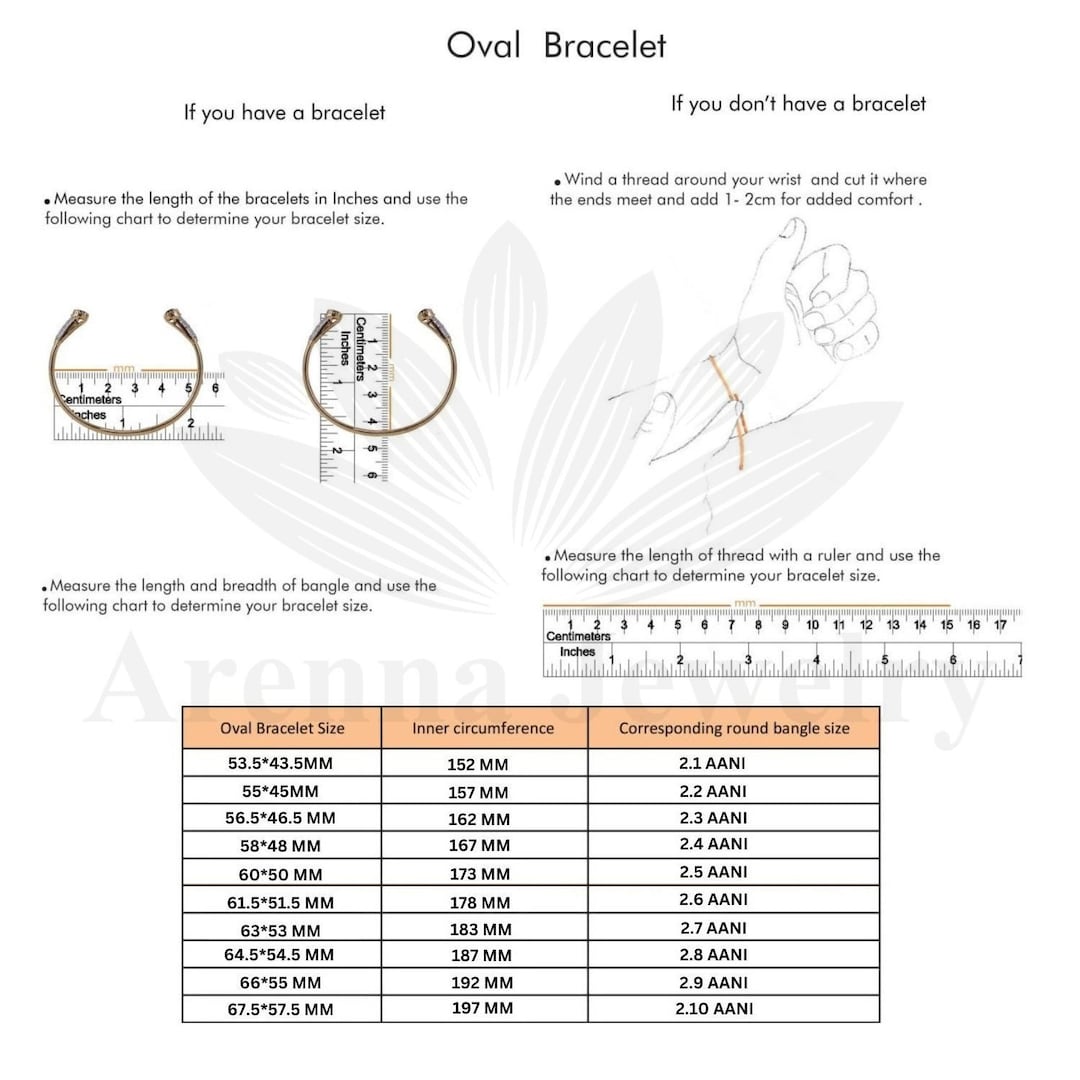 How to Measure Your Oval Bangle Size DO NOT PURCHASE This Listing ...