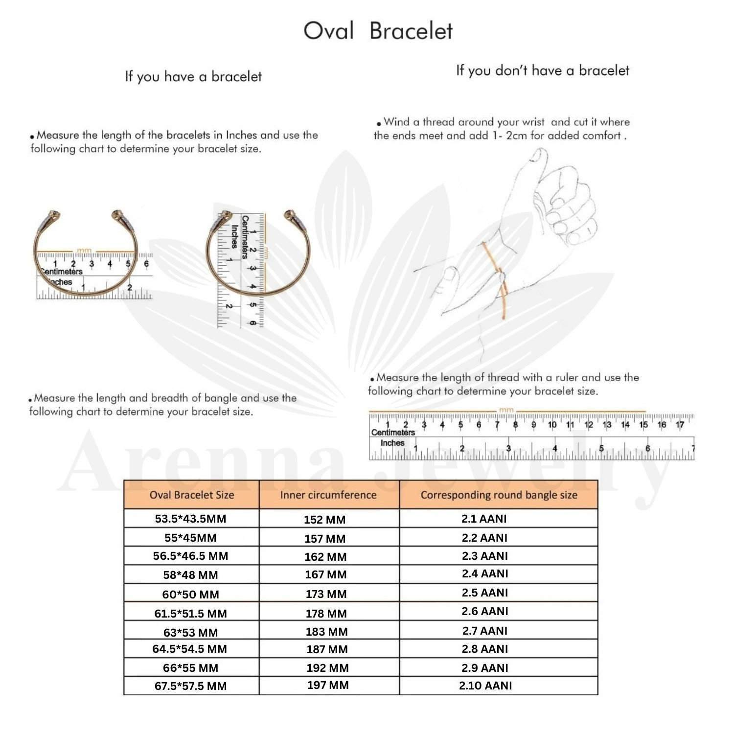 How to Measure Your Oval Bangle Size DO NOT PURCHASE This Listing ...
