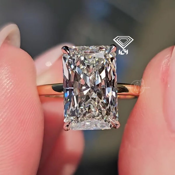 5 Ct Lab Radiant Diamond - Etsy