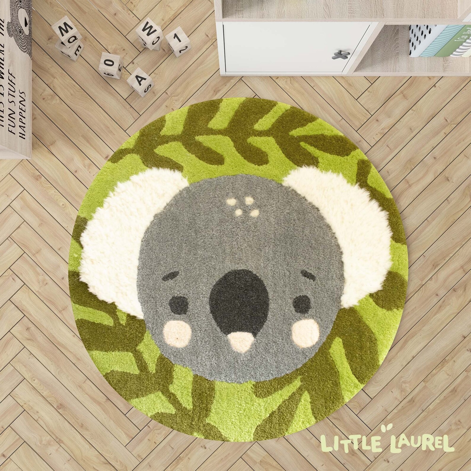 KOALA RUG | Handmade Bedroom Rug, Tufted Rug, Children Room Rug, Kids ...