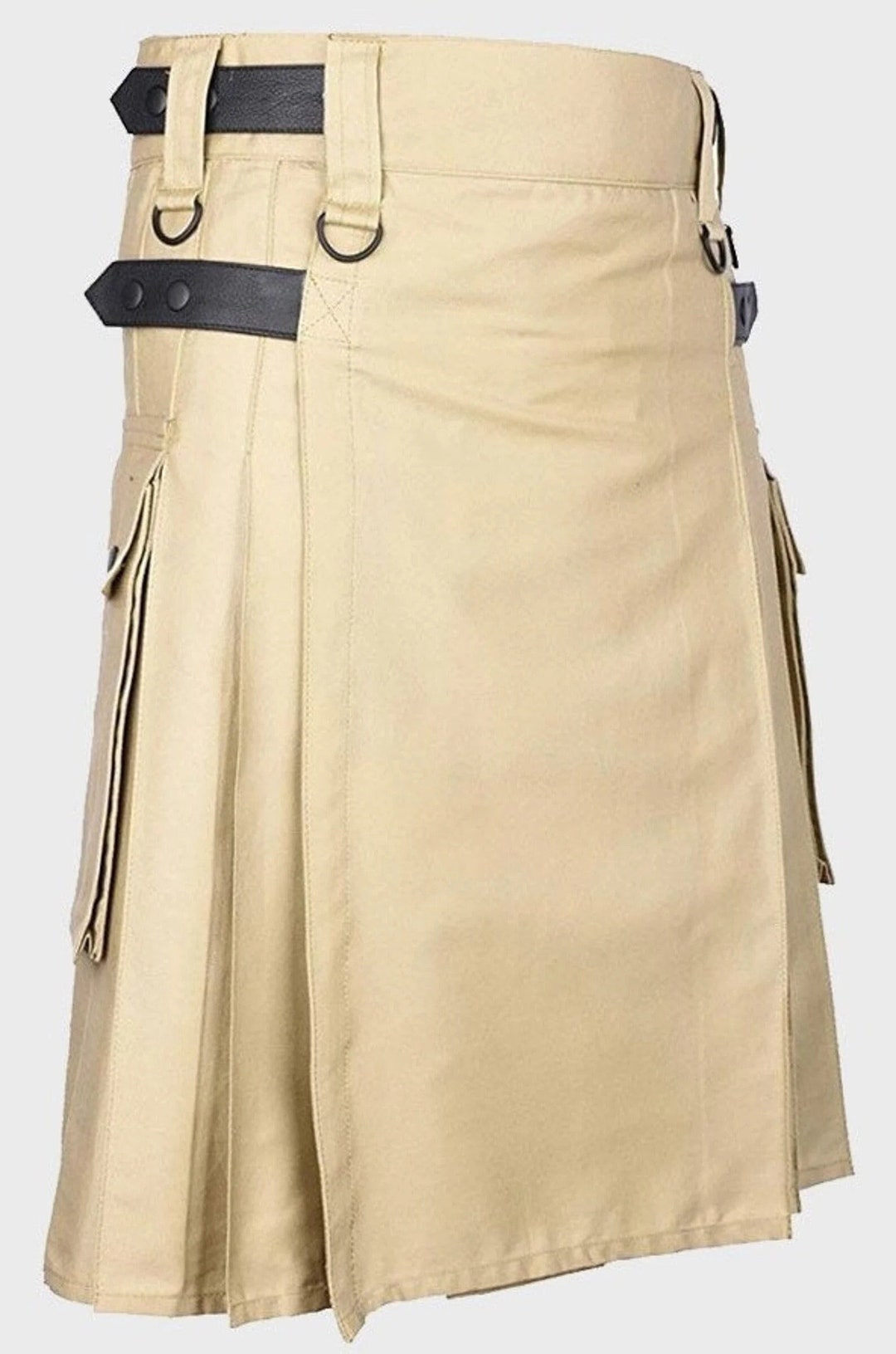 Men Beige Color Kilt Men Cream Color Utility Kilt With Cargo - Etsy