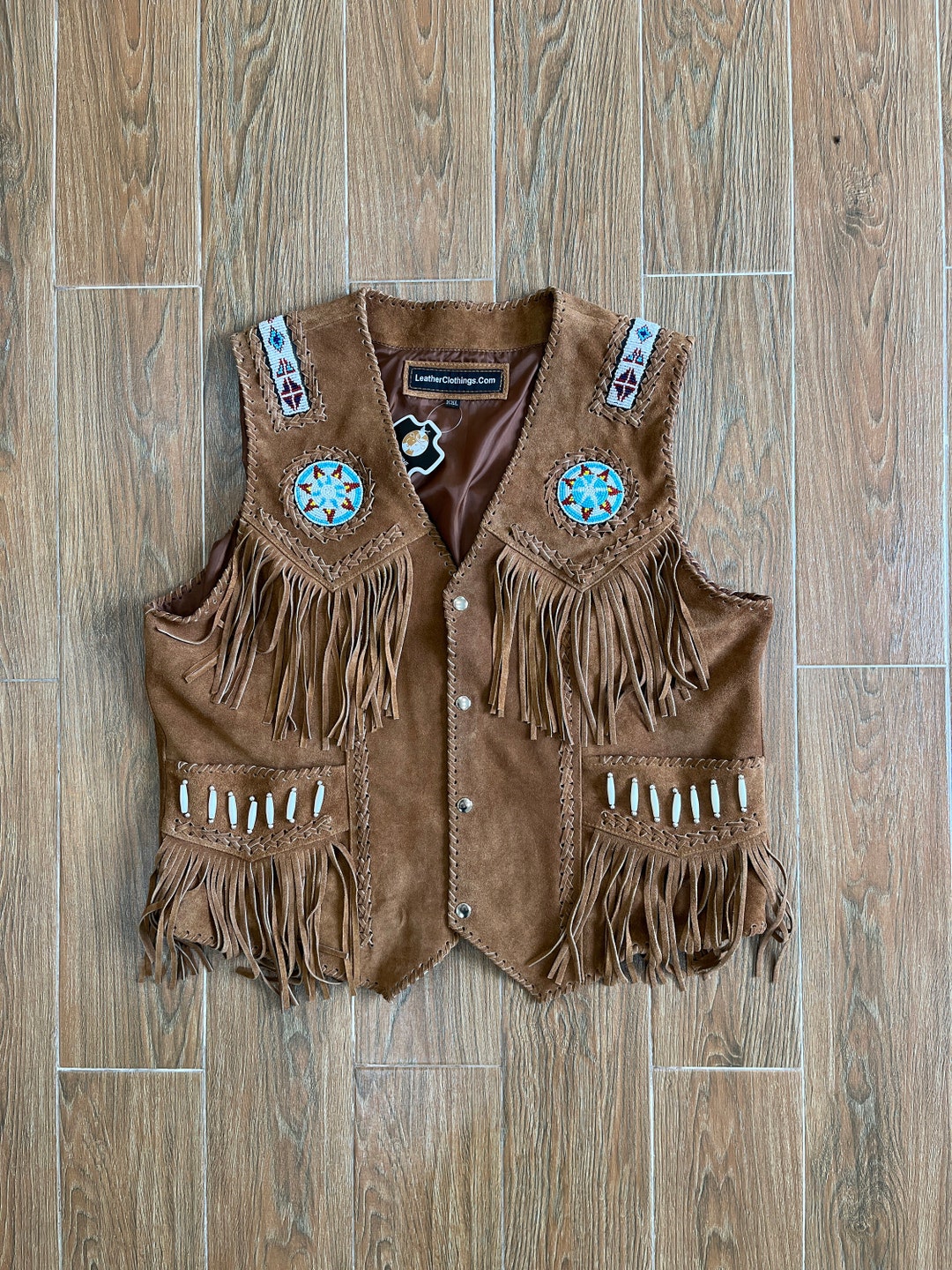 Cowboy Vest Cowgirl Vest Brown Suede Western Vest Native - Etsy