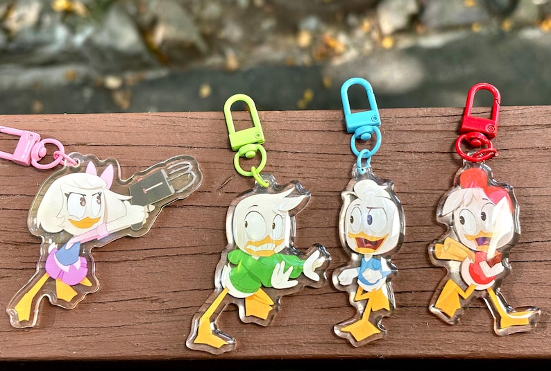 Ducktales Webby, Huey, Dewey, and Louie Charm Keychain Set - Etsy