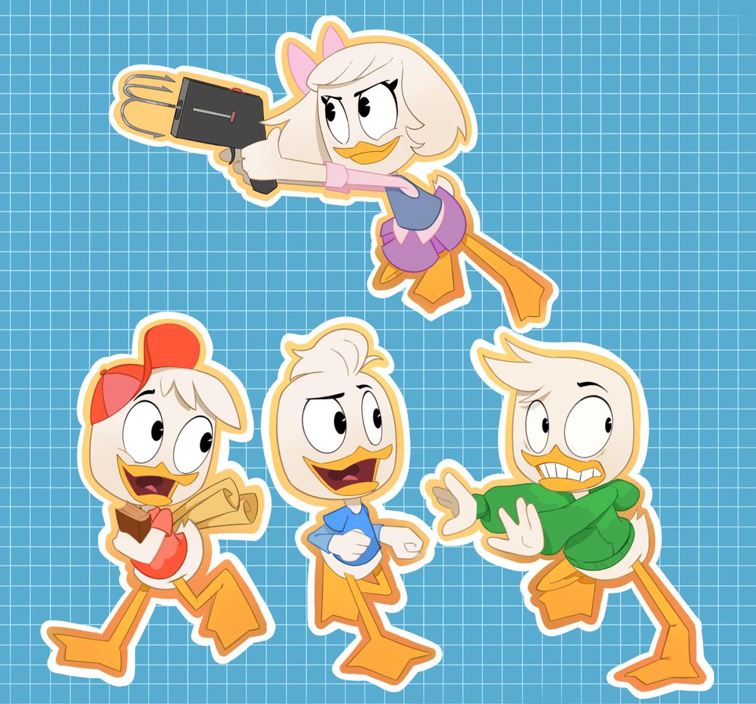 Ducktales Huey Dewey Louie and Webby Adventure Stickers - Etsy