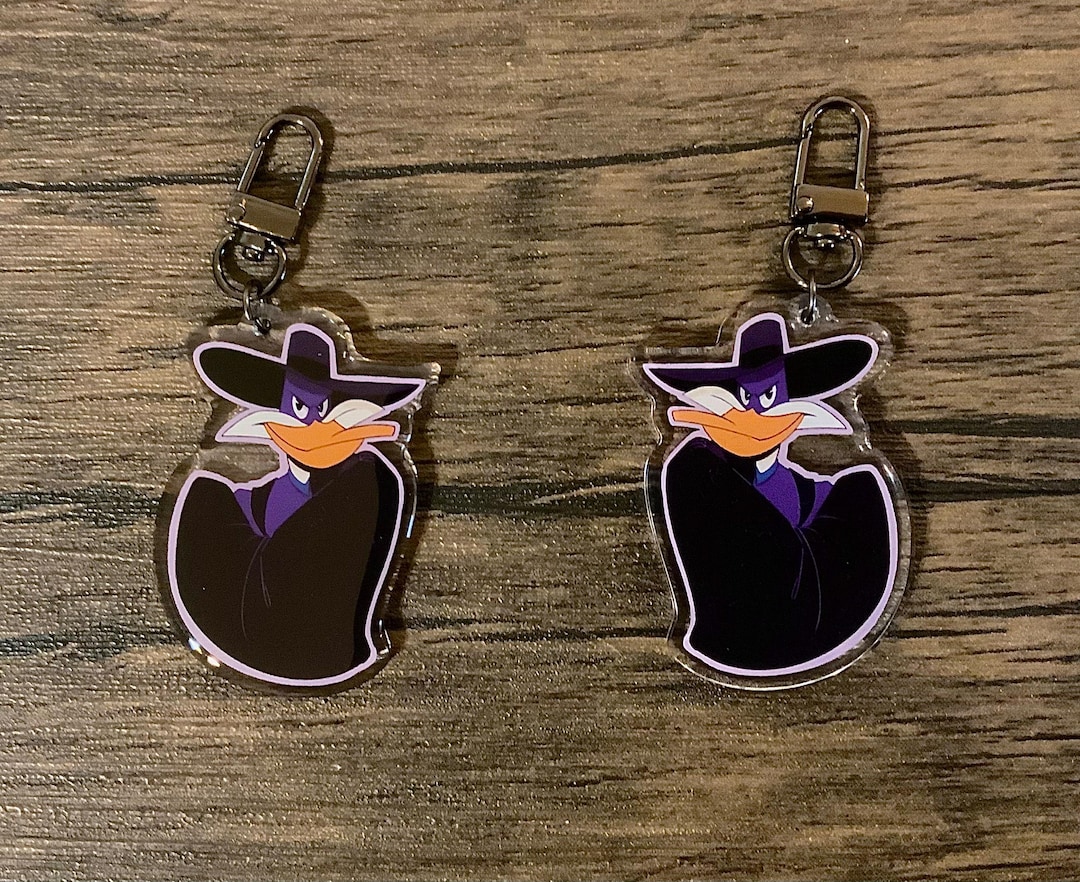 Ducktales Darkwing Duck Epoxy Charm | Animation Cartoon Keychain Retro ...