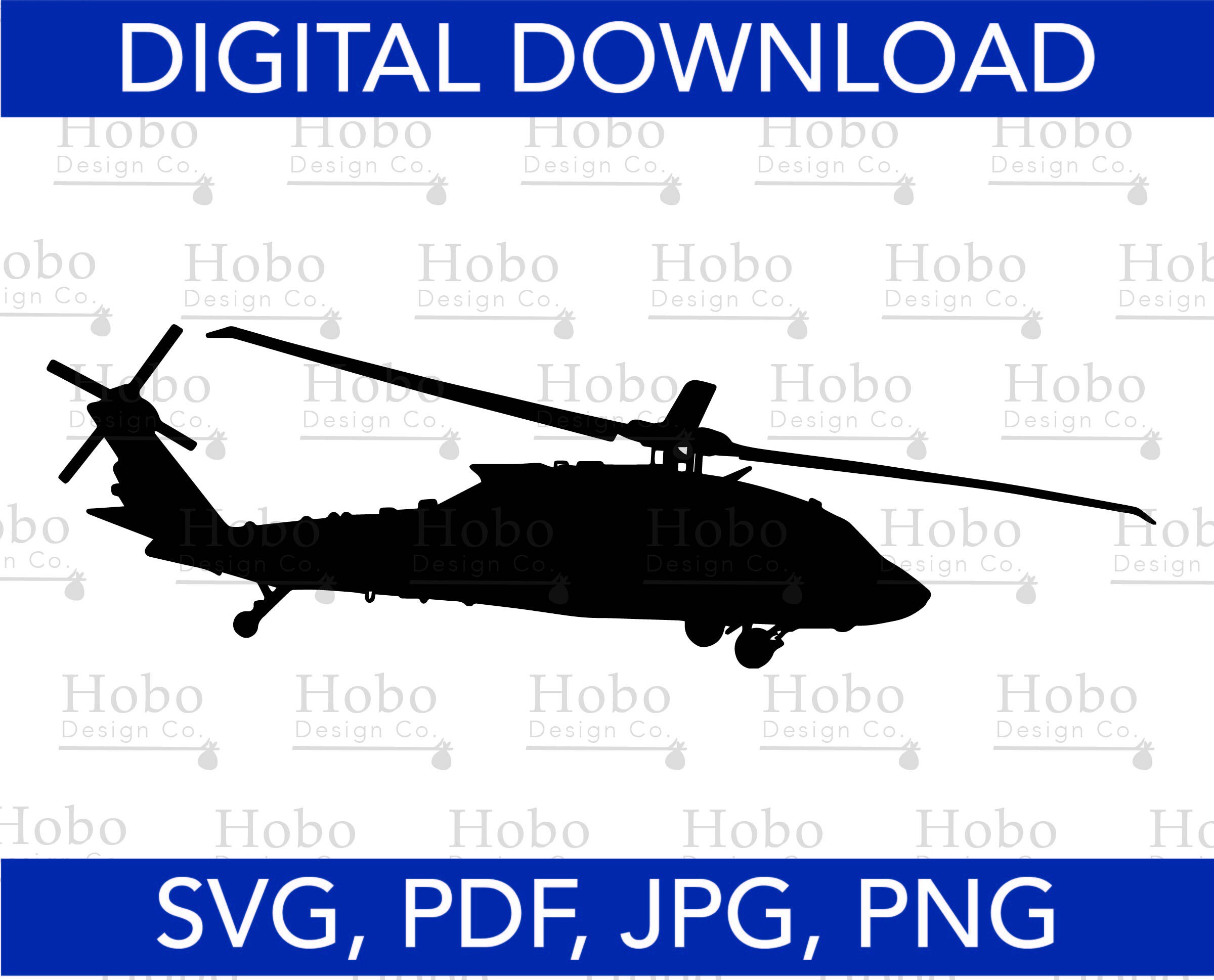 UH-60 Black Hawk Helicopter DIGITAL DOWNLOAD - Svg, Pdf, Jpg, Png - Etsy