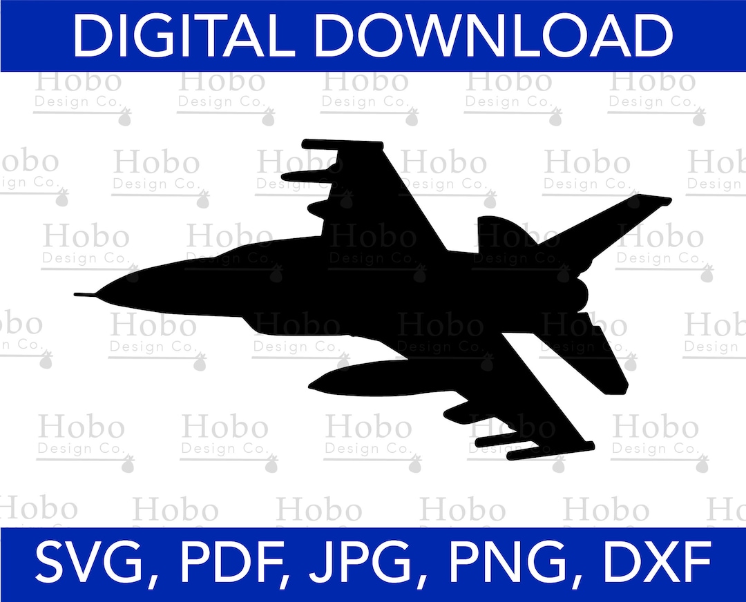 F-16 Fighting Falcon Aircraft With Weapons Load DIGITAL DOWNLOAD - Svg ...