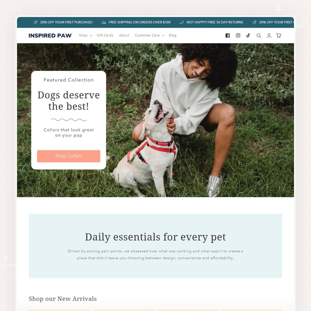 Paw - Dog Essentials Shopify Theme | Pet Supplies Shopify Template ...