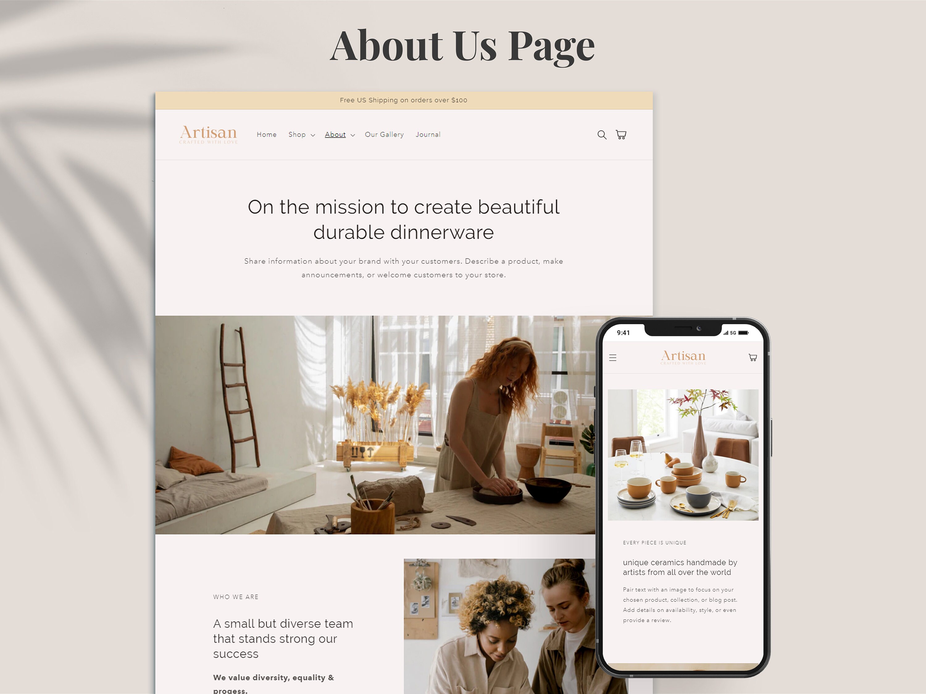 Artisan Handmade Goods Shopify Theme Craft Shopify - Etsy