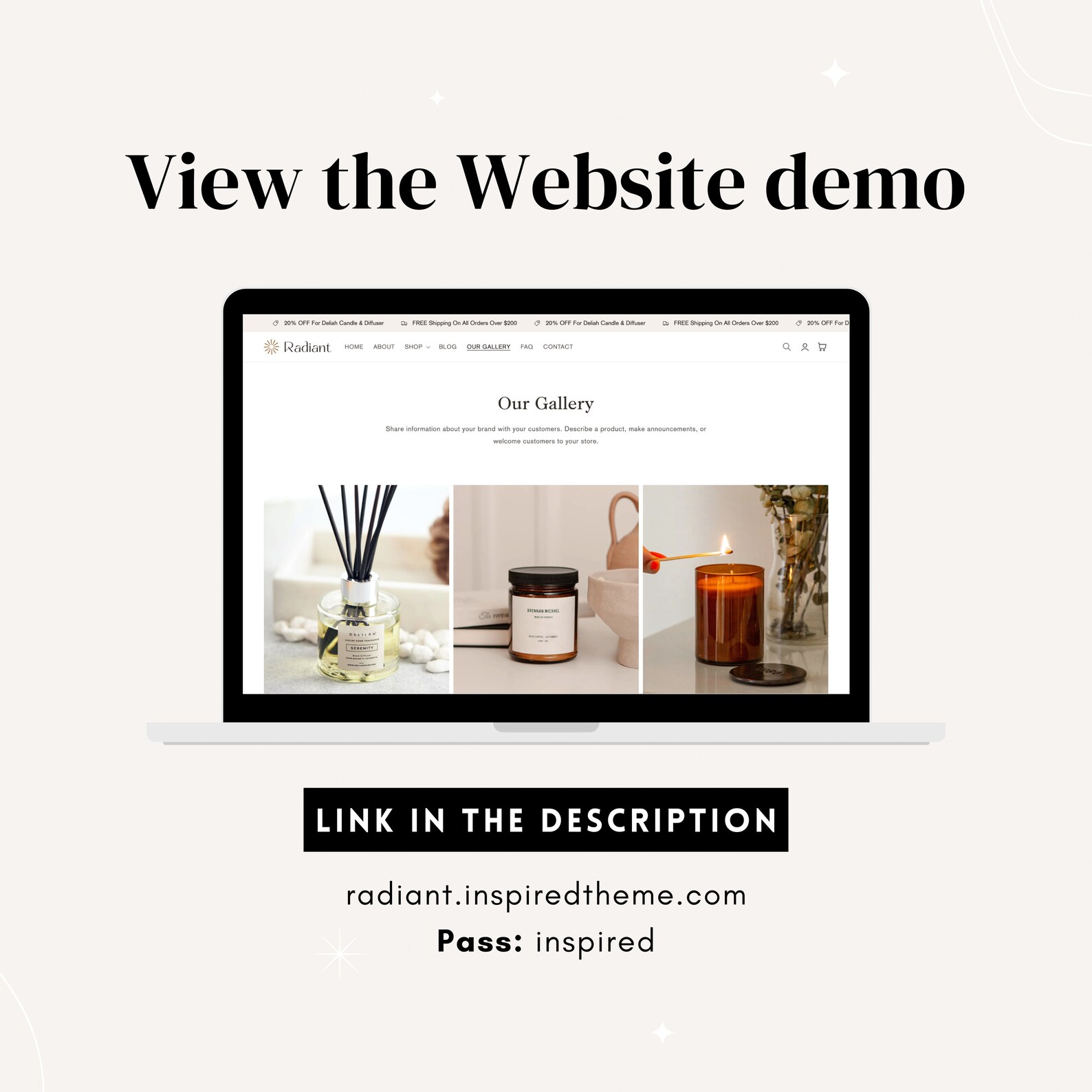 Radiant - Candle Shopify Theme | Aesthetic Shopify Template | Clean ...