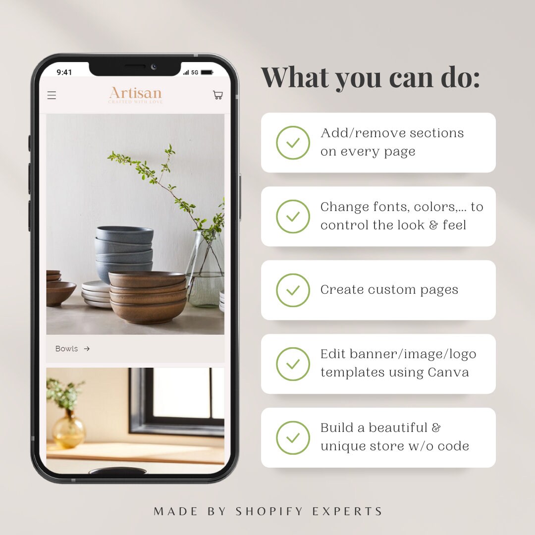 Artisan Handmade Goods Shopify Theme Craft Shopify - Etsy