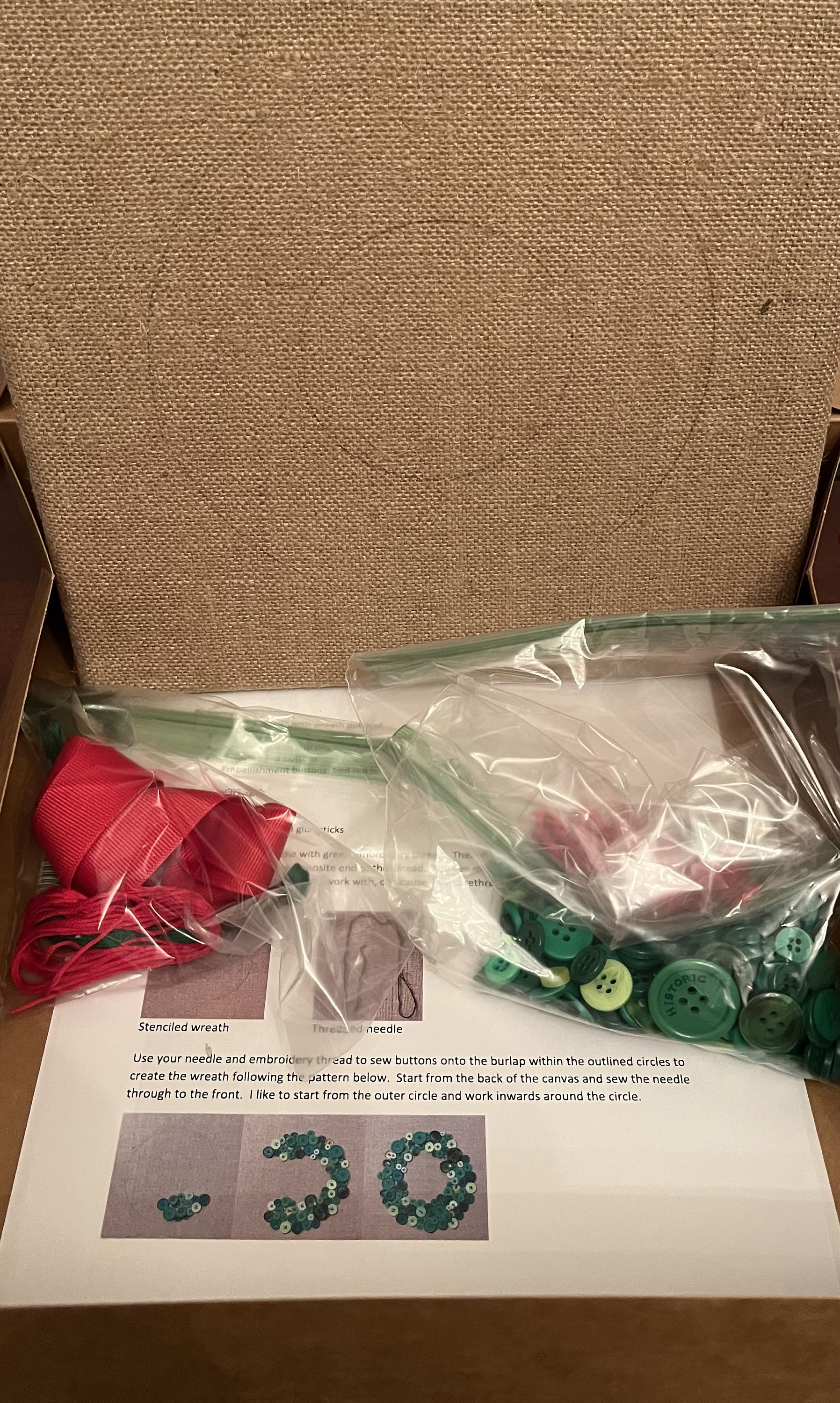 Christmas Wreath Button Kit - Etsy