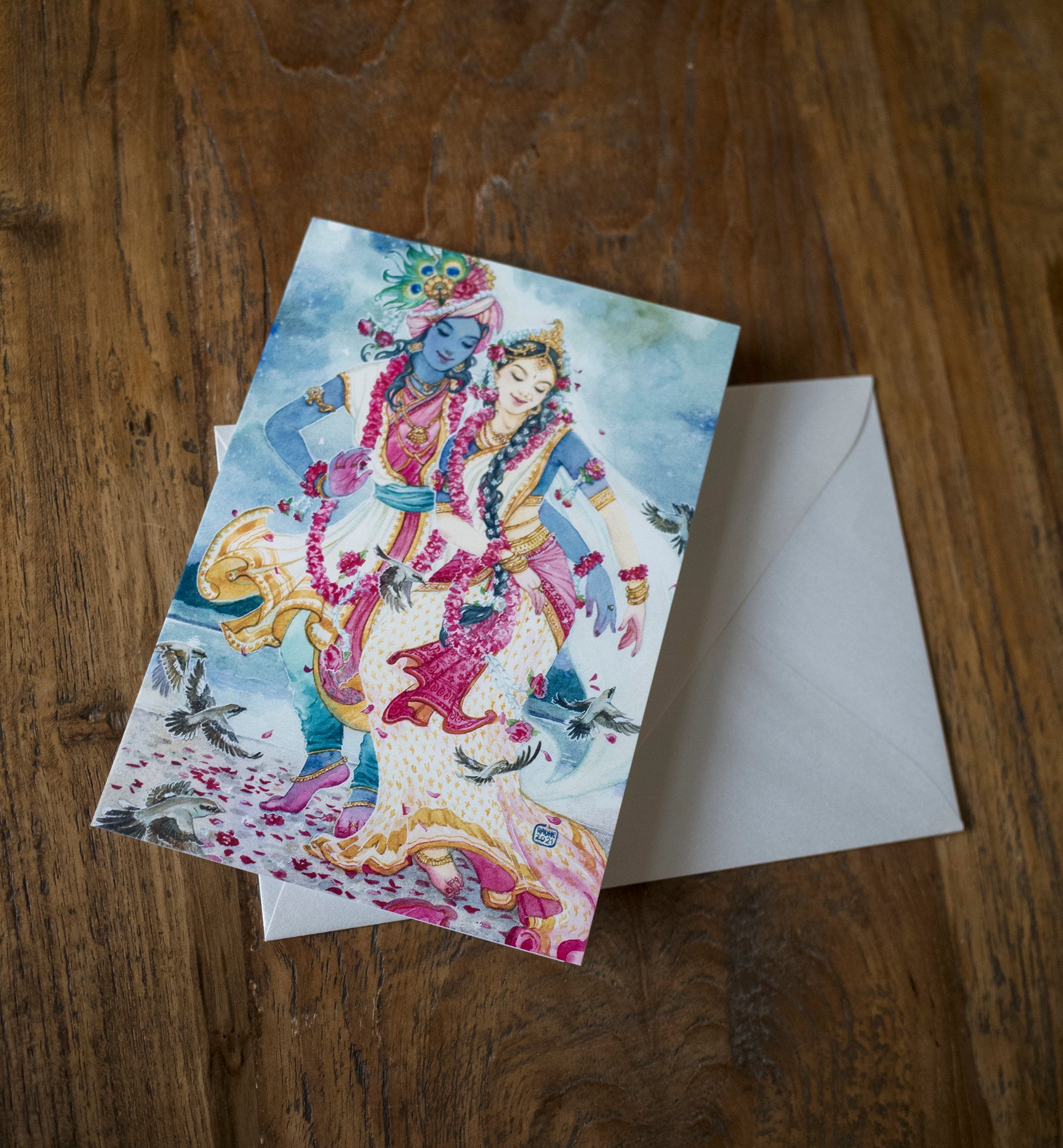 Radha Krishna Dancing Greeting Cards A6 Radhe Gendron Free Shipping - Etsy