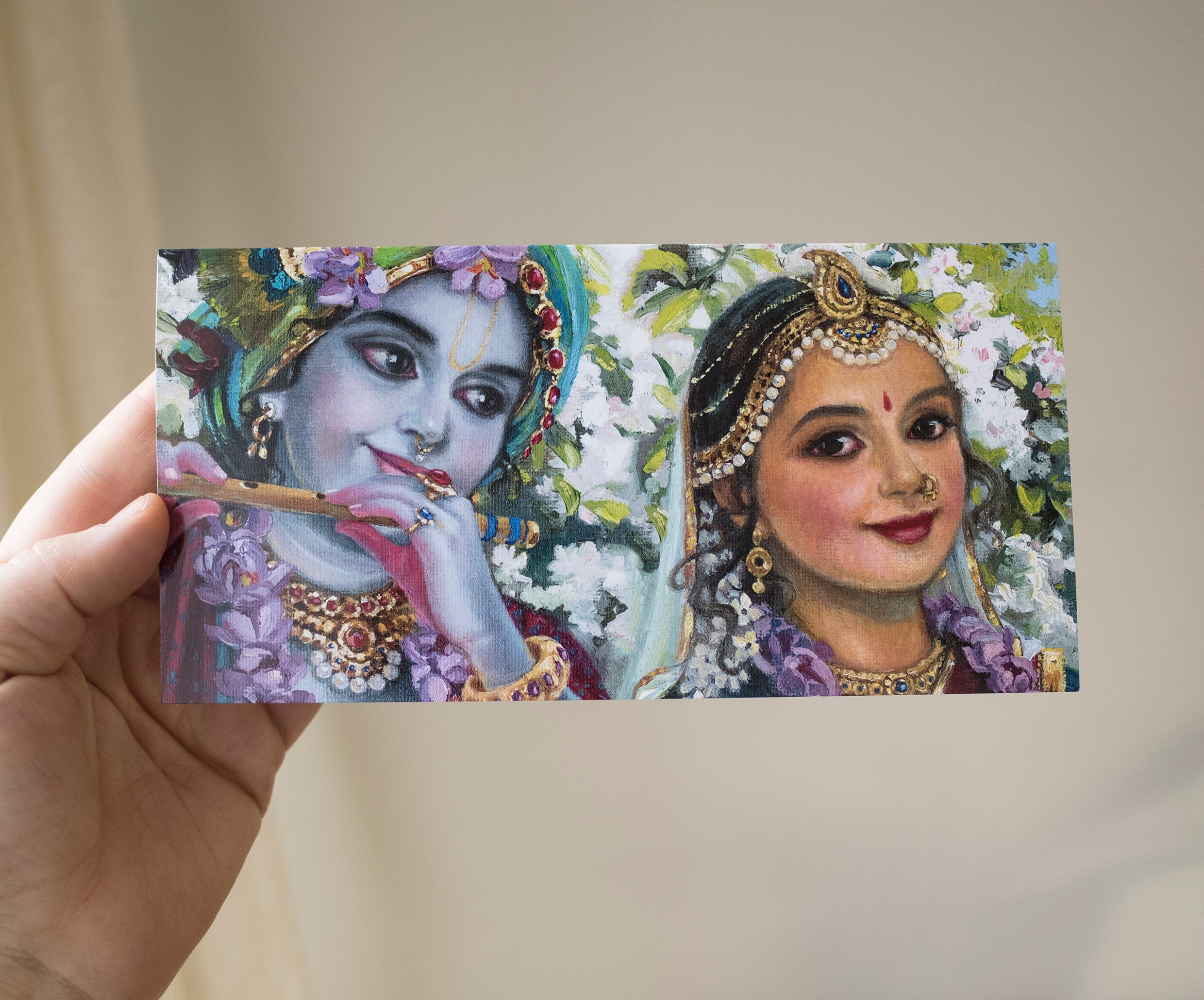 Radha Krishna Greeting Cards | Blank Inside | Bhakti Art | Free ...