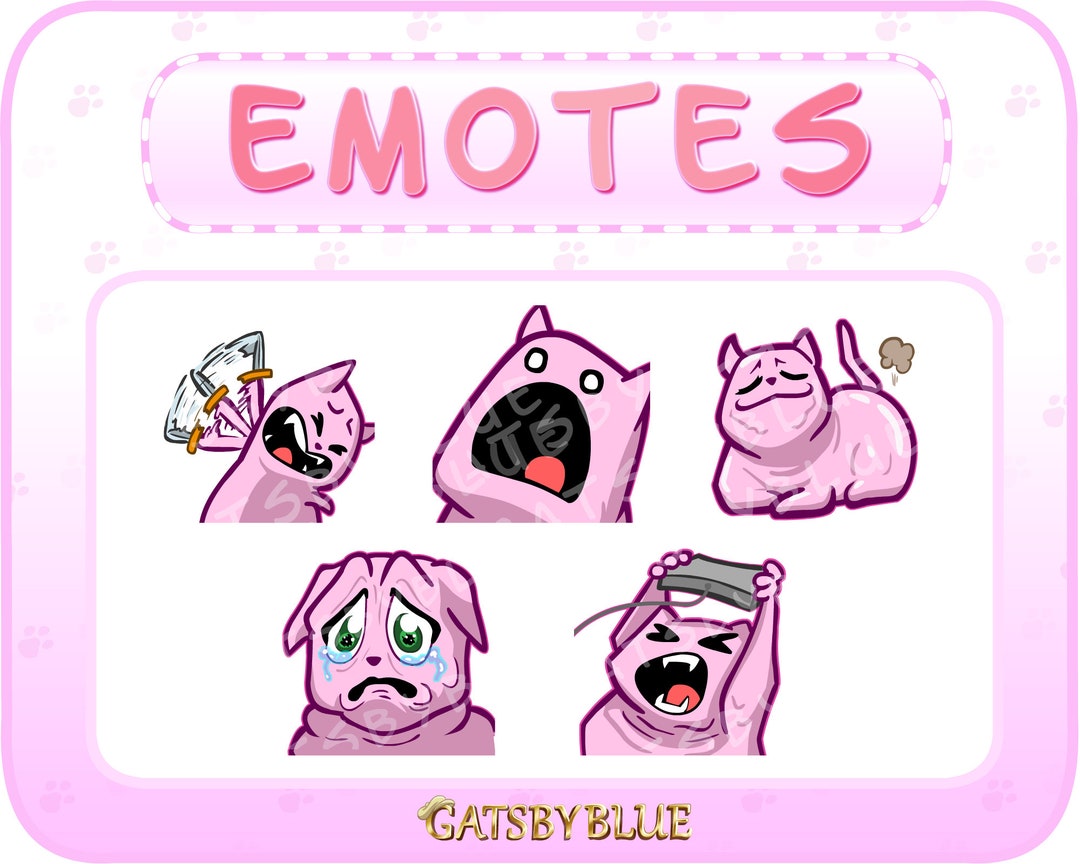MEME Emotes / Fat Cat Edition / Twitch Emote / Scared Gasp - Etsy