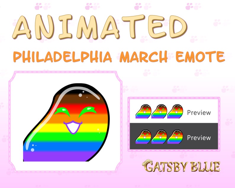 ANIMATED EMOTE Philadelphia Flag LGBTQ Twitch Discord - Etsy