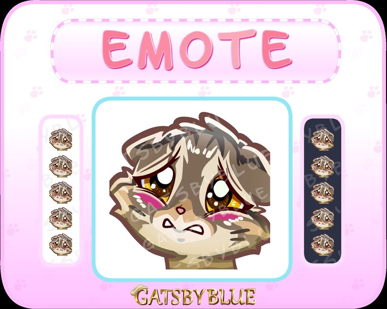 BENGAL CAT EMOTE / Sad / Cute Kitty Edition / Twitch / Discord - Etsy