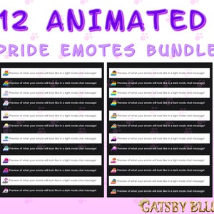 12 ANIMATED EMOTES | Bundle| LGBTQ+ | Twitch | Discord | Youtube ...
