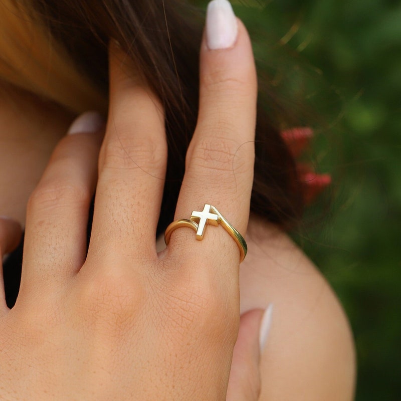 Christian Cross Ring - Etsy