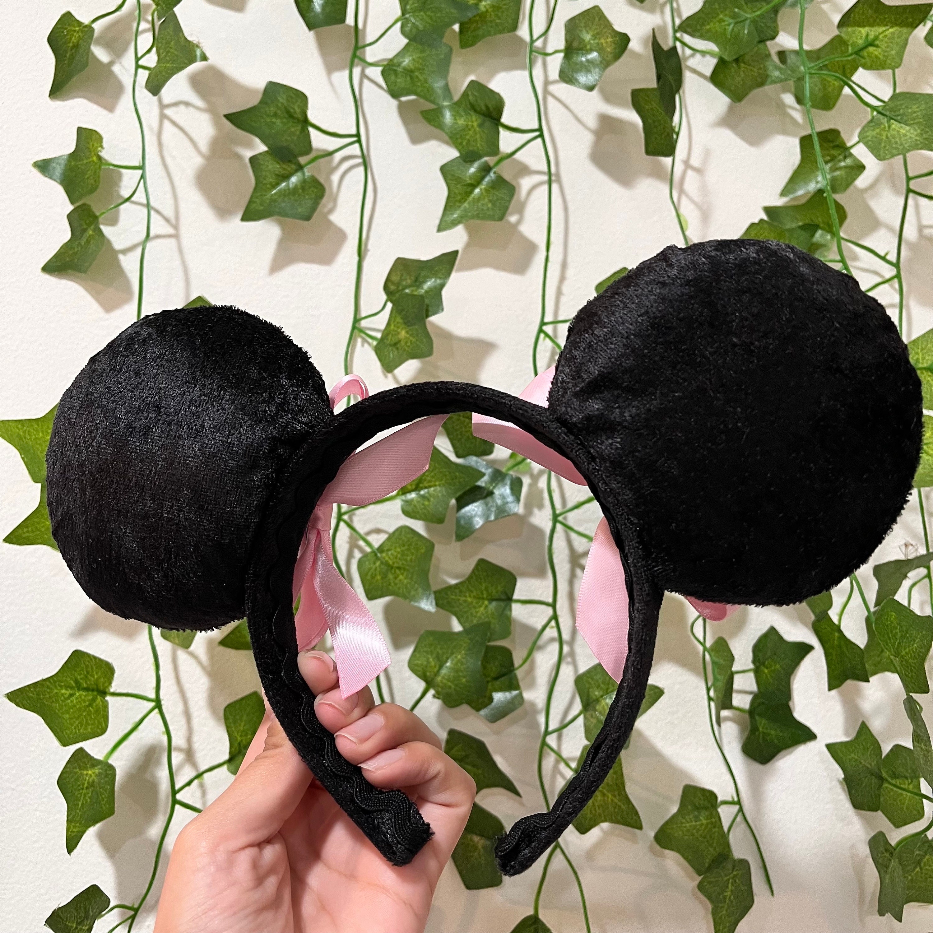 Coquette Ears, Pink Mouse Ears, Pink Ribbon Ears, Ribbon Mouse Ears ...