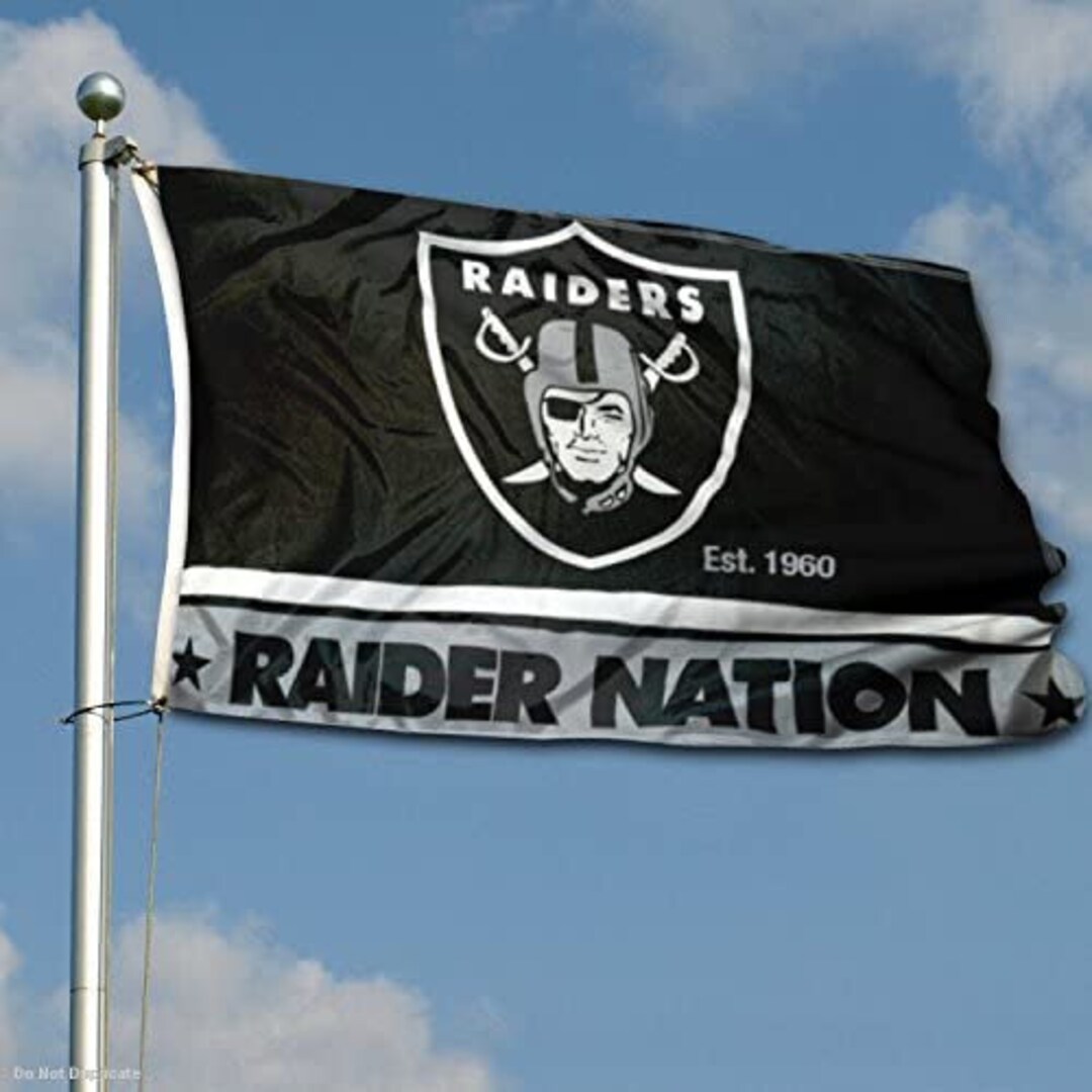 Las Vegas Raiders "raiders Nation" Football Flag - Etsy