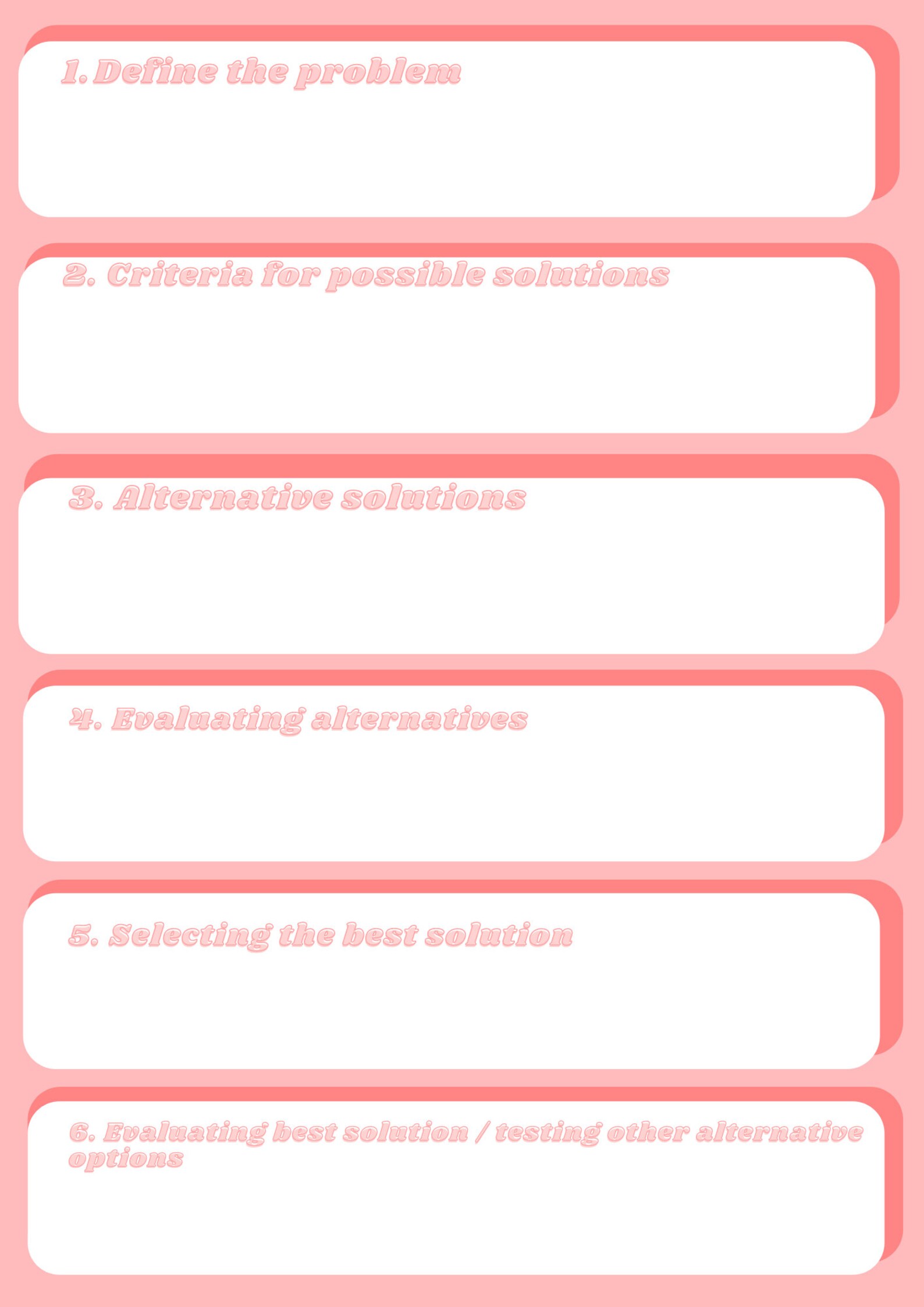 Decision Making Template - Decision Making Journalling - Decision ...
