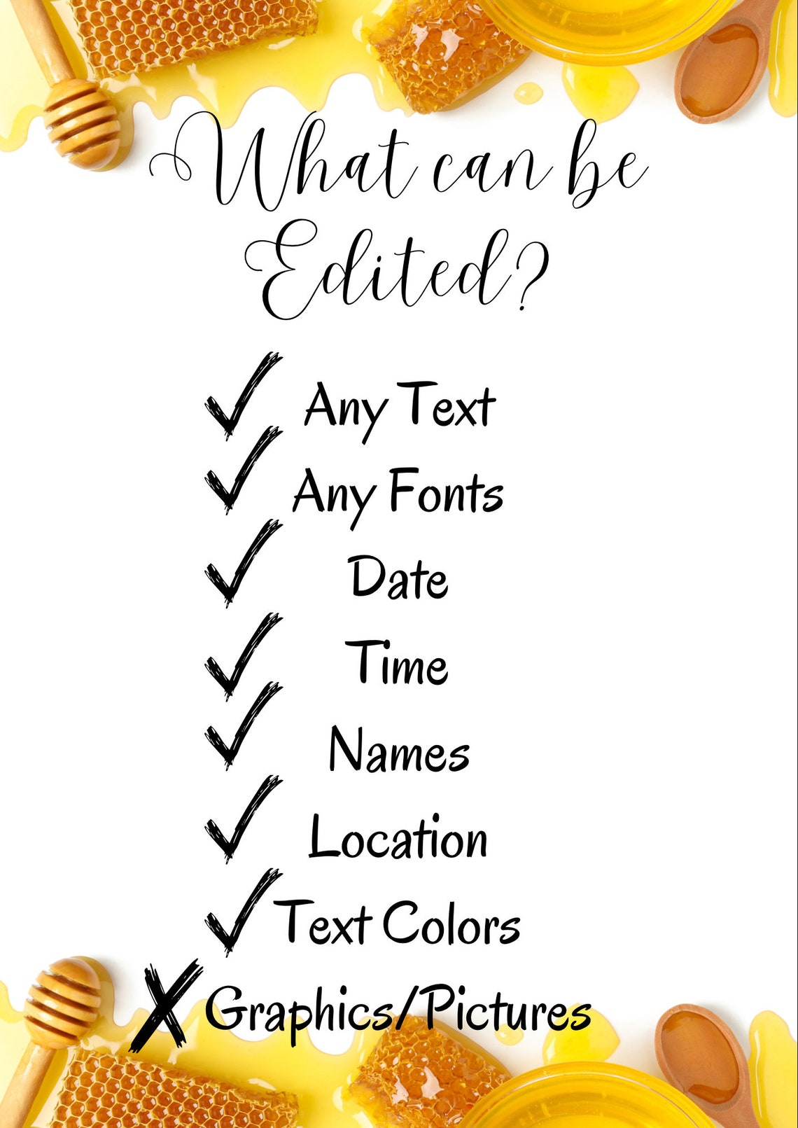 Digital Printable Editable Sweet as Can Bee Baby Shower Invitation ...