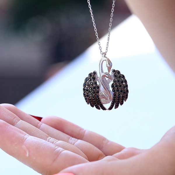 Swan Necklace - Etsy