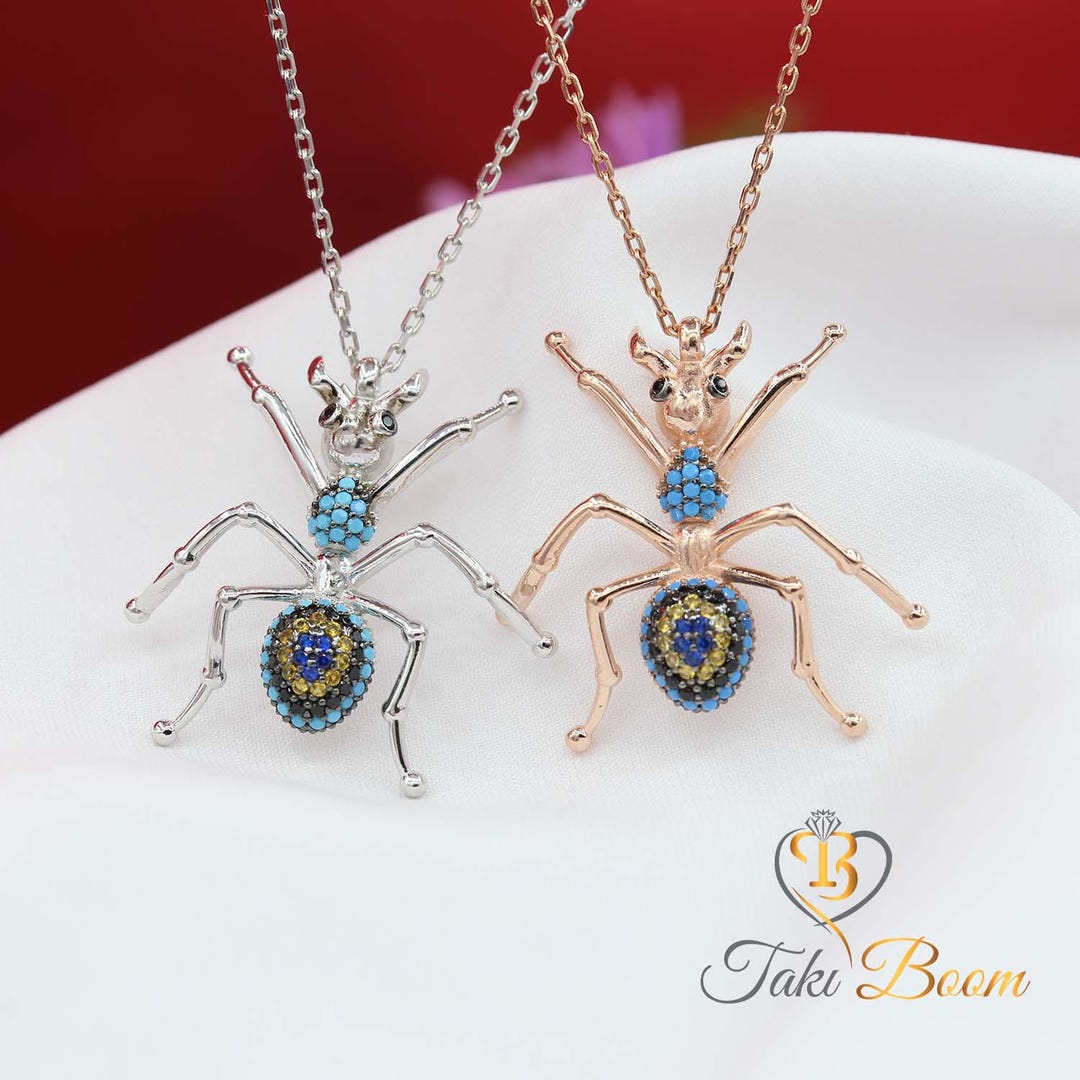 Ant Silver Necklace, Ant Jewelry, Animal Jewelry, Abundance Necklace ...