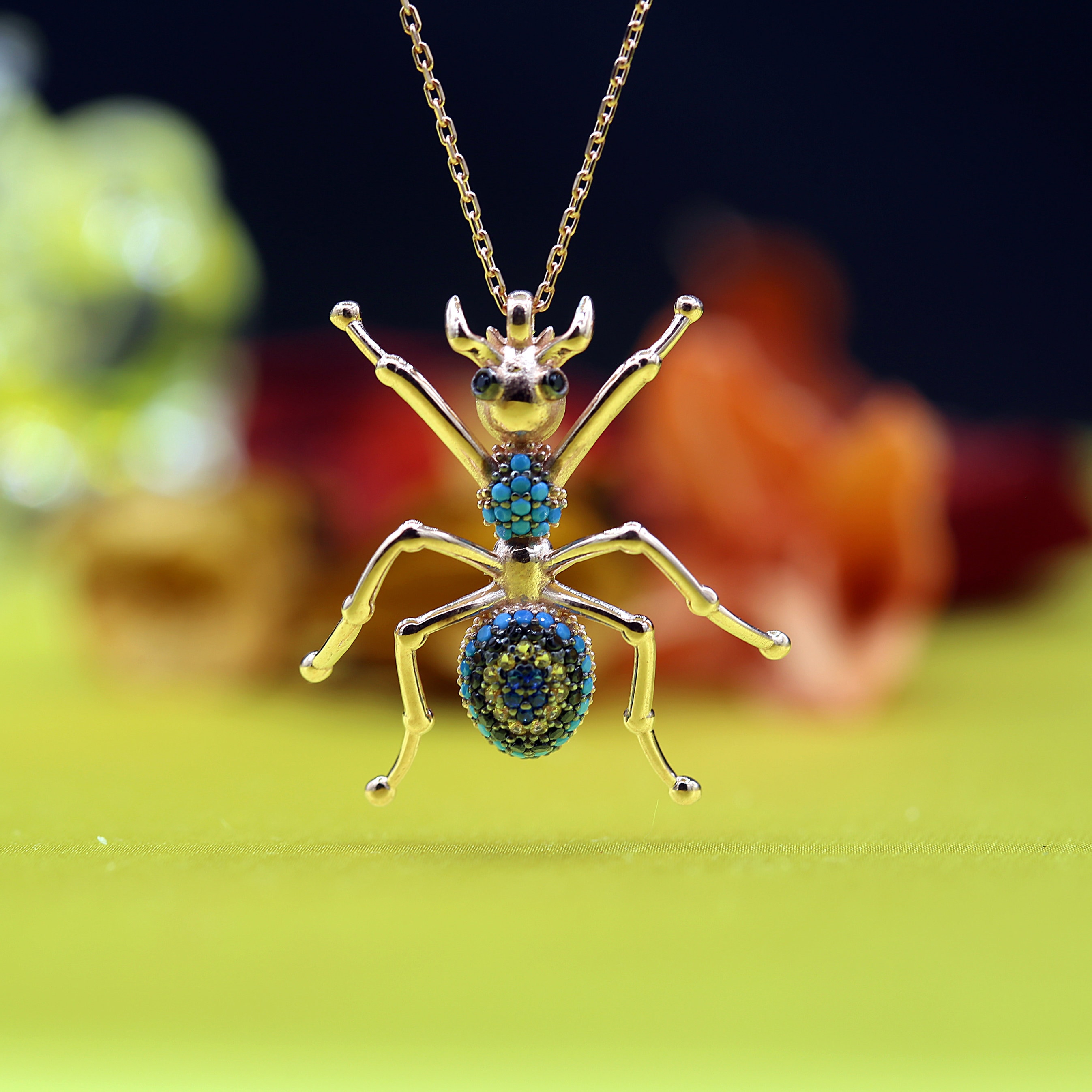 Ant Silver Necklace, Ant Jewelry, Animal Jewelry, Abundance Necklace ...