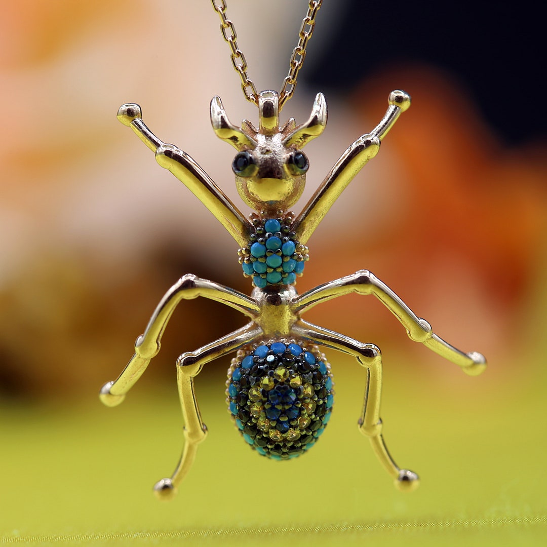 Ant Silver Necklace Ant Jewelry Animal Jewelry Abundance - Etsy