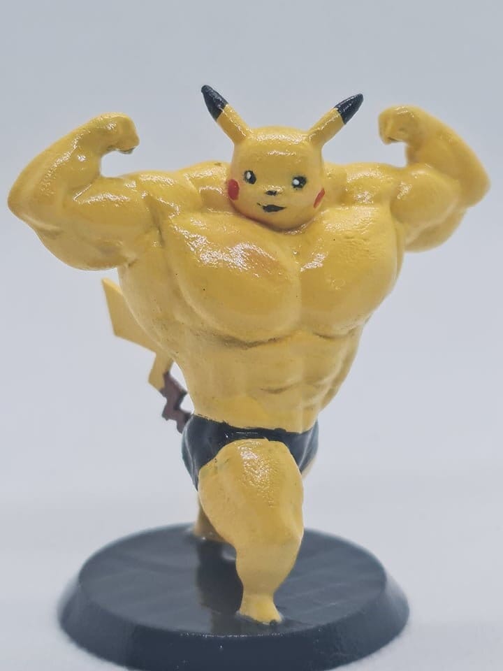 Pikachad 3D Printed Pokemon Buff Pikachu - Etsy
