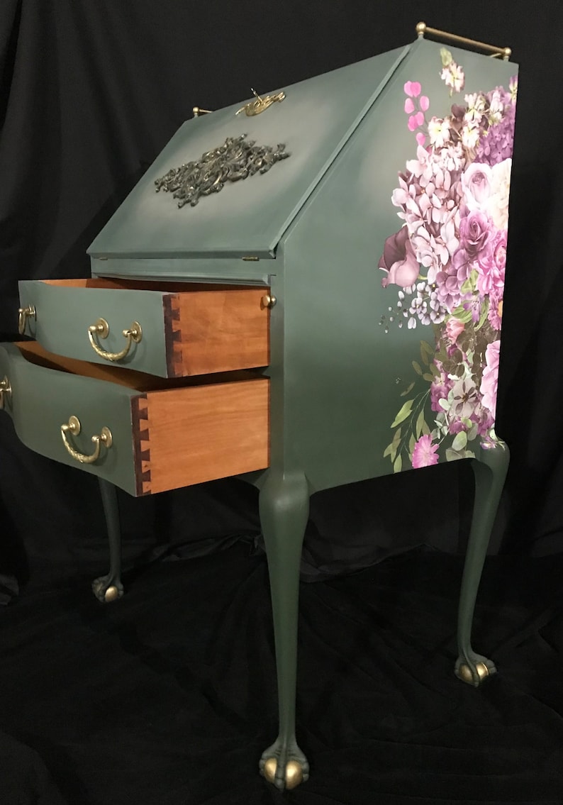 SOLD* Secretary Desk - Hand Painted - Etsy