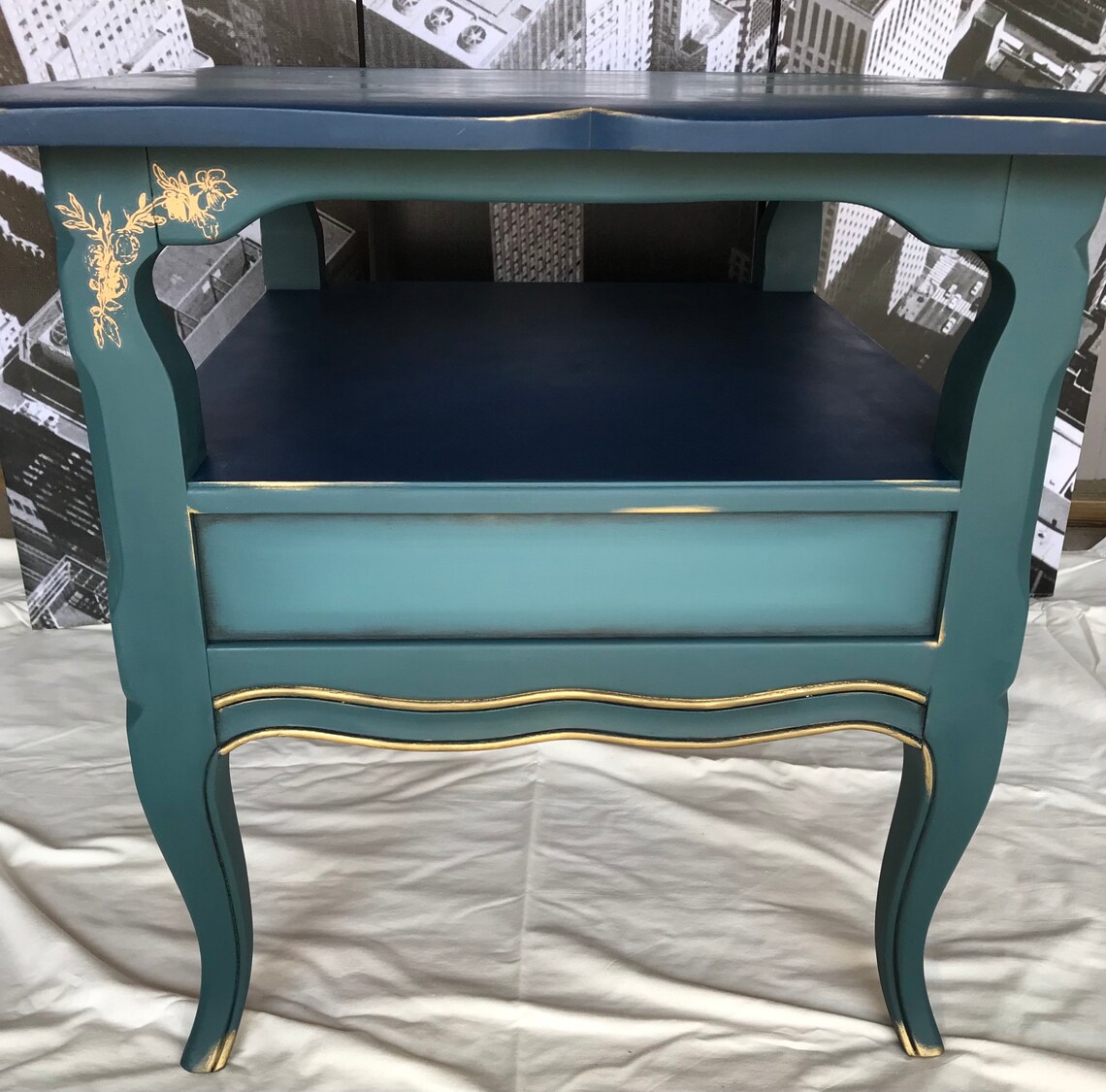 Hand Painted End Table or Nightstand - Etsy