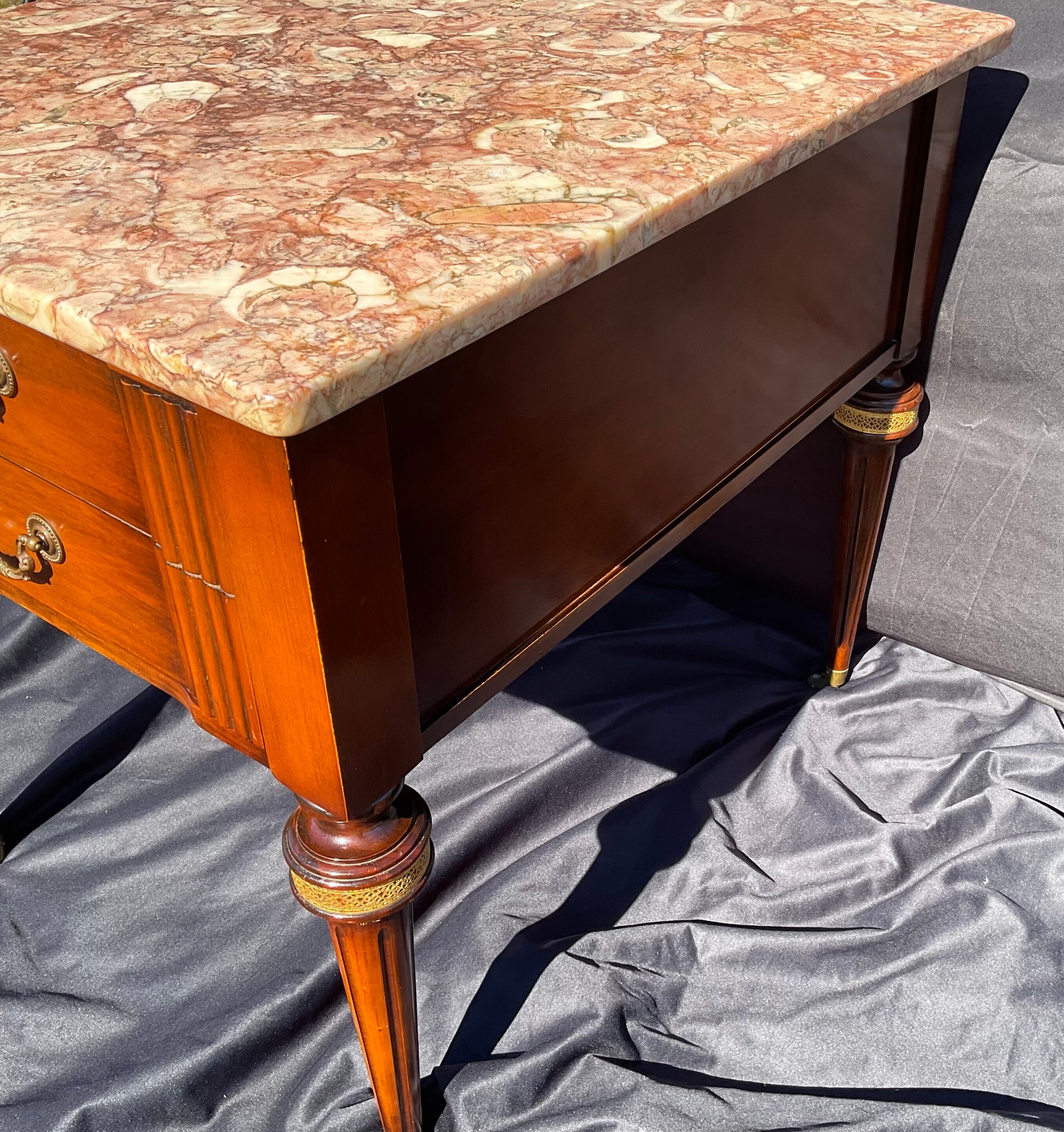 Pink Marble Top Side Table - Etsy