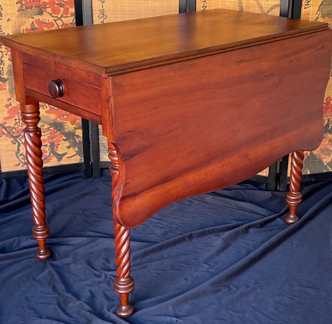 Antique Federal Style Single Drop Leaf Table - Mahogany - Etsy
