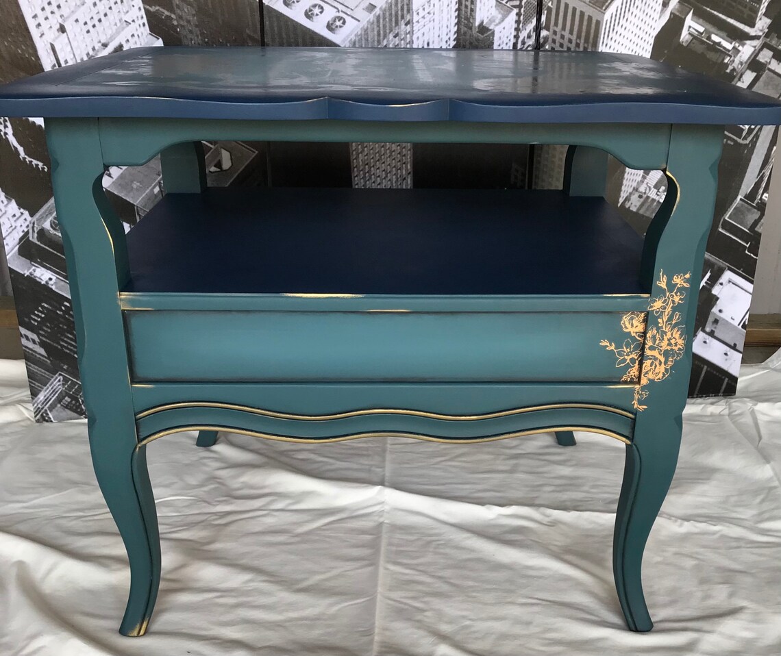 Hand Painted End Table or Nightstand - Etsy